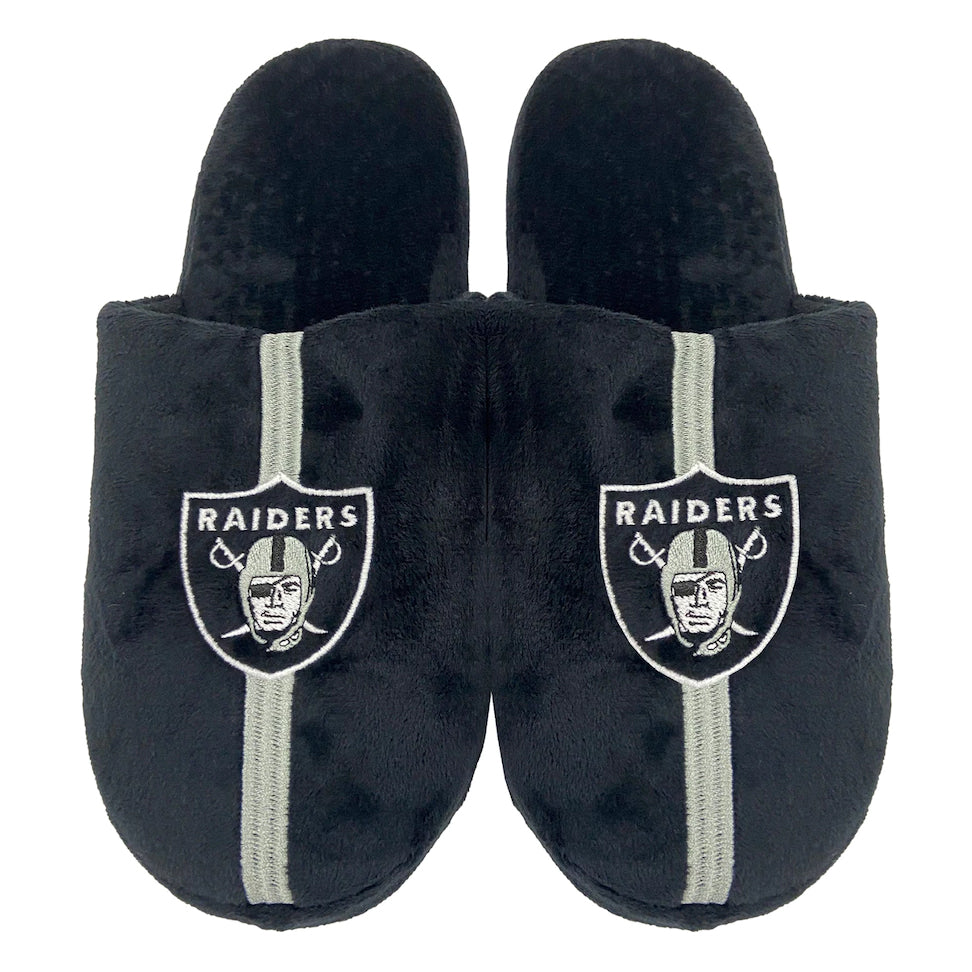 Las Vegas Raiders NFL Stripe Logo Slippers – Sport Army